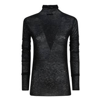 Pinko Gem&uuml;tlicher Turtle Neck Pullover - - Knitwear - Damen - Schwarzk - L