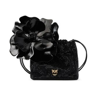 Pinko Pinko - Pouch Flower - Femme - Sacs - Noir - Taille: ONE Size