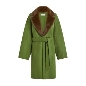 P.A.R.O.S.H. Belted Coats - - Coats - Damen - Gr&uuml;n - S
