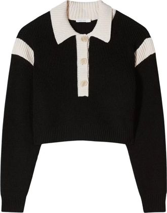 Patrizia Pepe Femme, Pulls, Noir, Taille: 38 FR Racing Sweater