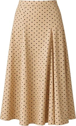 Max Mara Femme, Jupes, Beige, Taille: 42 FR Jupe Midi &agrave; Pois