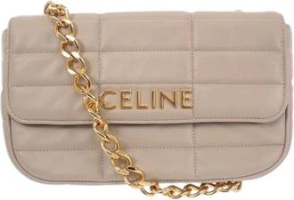 Celine Sac bandouli&egrave;re en cuir dagneau matelass&eacute; Pre-owned - Femme - Pre-owned - Beige - Taille: ONE Size