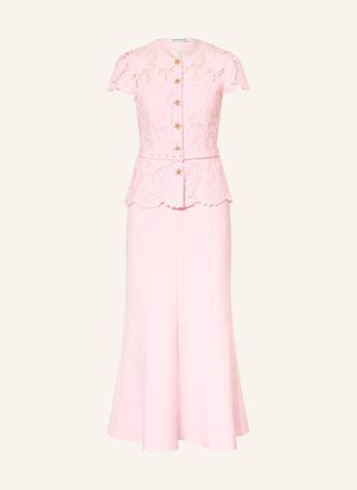 Self Portrait Self-Portrait Kleid Mit Spitze Und Schmucksteinen pink