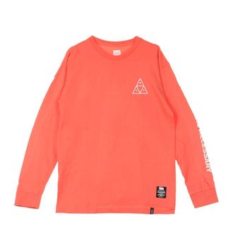 HUF Huf, Homme, Tops, Orange, Taille: XL T-Shirt &agrave; Manches Longues