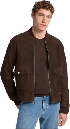 Michael Kors Homme, Vestes, Brun, Taille: M Blouson aviateur en daim