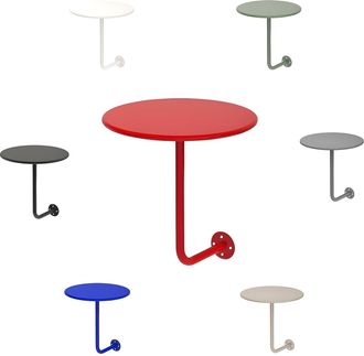 Generic Runder Bartisch Wandmontage, Schwebender Schreibtisch Bartisch L-F&ouml;rmiger Wandmontierter Cocktailtisch Beistelltisch Kaffeetisch f&uuml;r Caf&eacute; Bistrotisch 