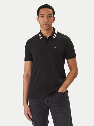 Calvin Klein Jeans Poloshirt Monogram LV04RC276G Schwarz Slim Fit
