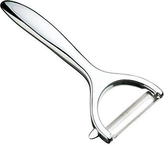 MasterClass MasterClass Y Kartoffelschäler, Edelstahl-Gemüseschäler für die Küche mit schwenkbarer Klinge und ergonomischem Griff, spülmaschinenfest, Silber