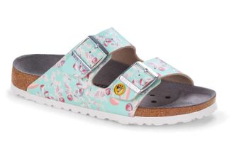 Birkenstock Damen Pantolette Arizona ESD Flower Field Mint 38