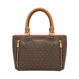 Michael Kors Nabela Zip Satchel - Femme - Sacs - Brun - Taille: ONE Size