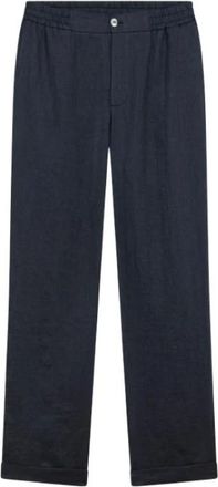 Alpha Studio Homme, Pantalons, Bleu, Taille: L Pantalone in tela di lino