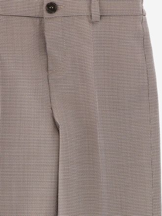 Gucci Boys Wool Shorts With Micro-Geometric Pattern Beige