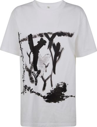 Yohji Yamamoto Round Neck Half Sleeve T-Shirt