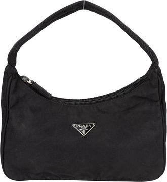 Prada Crossbody Bags - Prada Black Nylon Triangle Vintage Re-Editon Handb - Gr. unisize - in Schwarz - f&uuml;r Damen