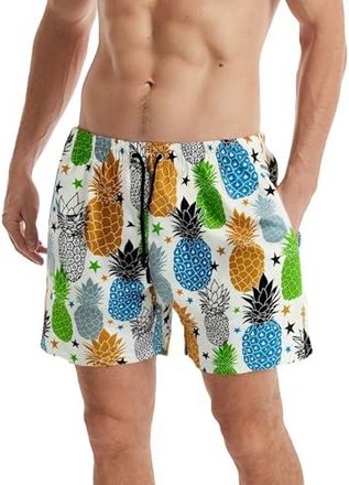 Generic Short de bain pour homme - Short de plage d&eacute;t&eacute; - S&eacute;chage rapide - Short de bain pour homme, Orange, XXL