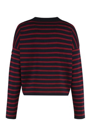 Moncler Womens Crew-Neck Virgin Wool Sweater Multicolour