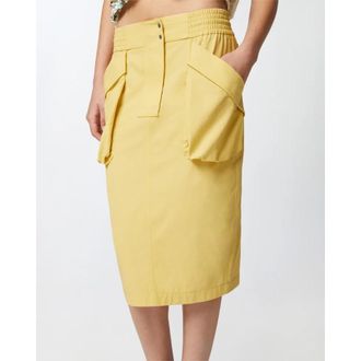 Pinko Pencil Midi Skirt - - Skirts - Damen - Gelb - M