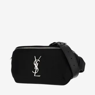 Saint Laurent Monogram Logo Belt Bag - Black