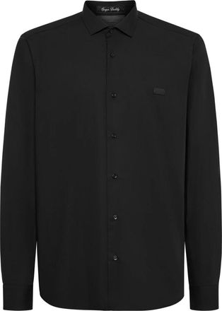 Philipp Plein Homme, Chemises, Noir, Taille: S Shirt Slim Fit Skull