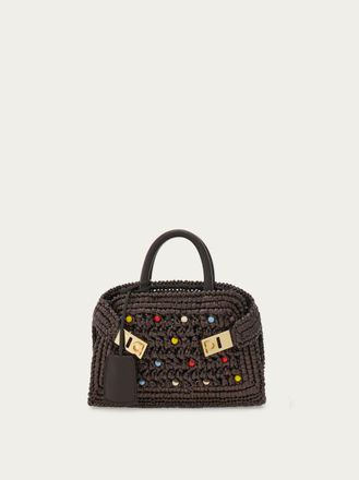 Ferragamo Damen Hug Handtasche (S) Braun