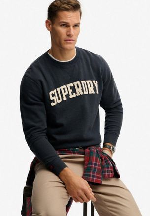 Superdry Sweatshirt VINTAGE ATHLETIC CREW aus Baumwolle und angerauter Sweatware, Loose Fit, ohne Verschluss