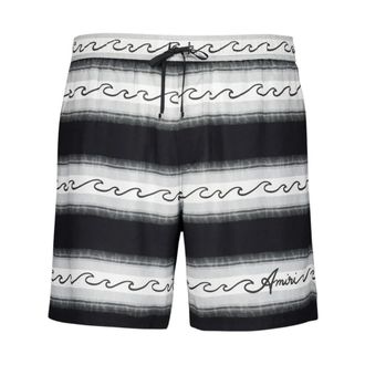 Amiri Gestreifte Wave Baja Shorts - - Shorts - Herren - Schwarzk - M