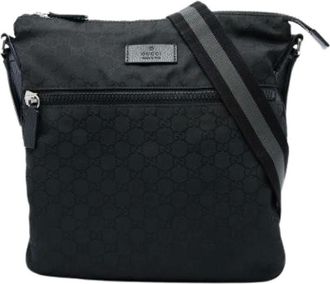 Gucci Sac bandouli&egrave;re Pre-owned en nylon - Femme - Pre-owned - Noir - Taille: ONE Size
