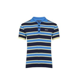 Andersson Bell Polo manches courtes &agrave; rayures en coton et laine
