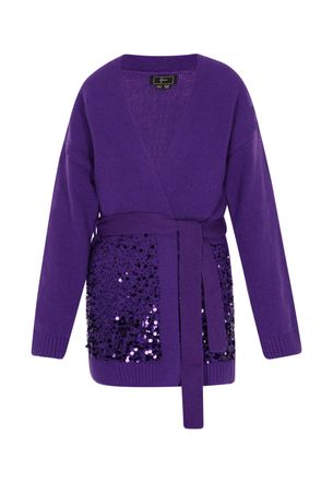 Faina Strickjacke Damen Pflaume