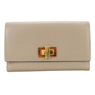 Fendi Pre-owned Leder Portemonnaie - - Pre-owned - Damen - Beige - ONE SIZE