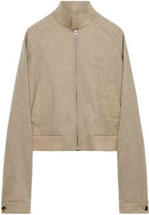 Loewe Veste zipp&eacute;e &agrave; col montant cachemire, laine et coton m&eacute;lang&eacute;s