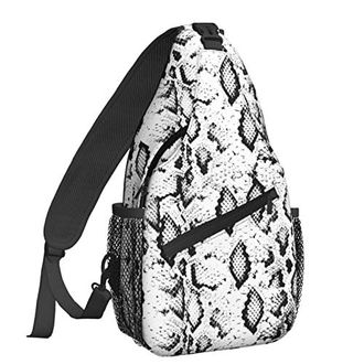 Generic Peau De Serpent Sac Poitrine L&eacute;ger Sacs &Agrave; Dos Pratique Sac &Agrave; Dos Bandouli&egrave;re Pour Excursion Femme Voyage