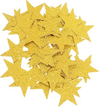 Pretyzoom 100st&uuml;cke Teiliges Goldglitzerndes Papierstern-konfetti Doppelseitig F&uuml;r Geburtstagsdekorationen Hochzeitsparty Bastelarbeiten Scrapbooks Tischdeko