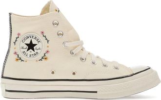 Converse Chuck 70 floral-embroidered sneakers - Nude