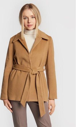 Calvin Klein Wollmantel K20K204154 Braun Regular Fit