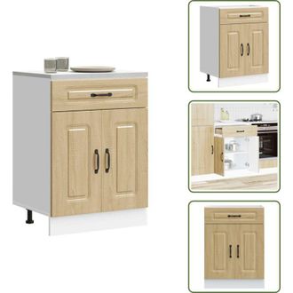 vidaXL Vidaxl - Armoire de cuisine Kalmar ch&ecirc;ne sonoma bois ding&eacute;nierie - Armoire De Cuisine - Armoires De Cuisine - Meuble Bas D&eacute;vier - Meuble Bas