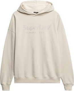 Superdry Sweat &agrave; capuche d&eacute;contract&eacute; Venue pour femme, aspect m&eacute;tallis&eacute;, Pierre ponce beige, 36