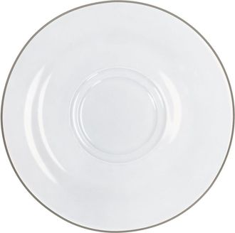 Kahla Pronto Line Untertasse 16 cm Line cool gray | Unterteller mit grauer Linie aus Porzellan