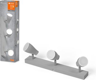 Ledvance LED SPOT PEAR Deckenanbau-Spot 430mm, grau, 12,9W, 630lm, bietet gerichtetes Licht mit warmweißer Lichtfarbe, mit flexiblem GU10-Strahler, GU10-Lampe 