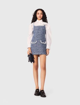 Maje Kurzes Tweedkleid - Blau - Maje