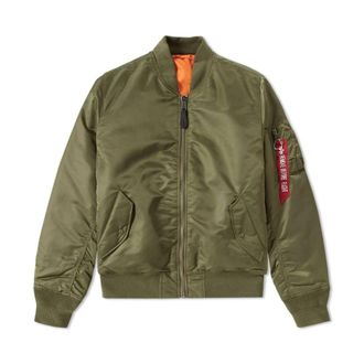 Alpha Industries Klassische Ma-1 Jacke - - Jackets - Herren - Gr&uuml;n - M