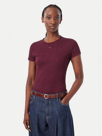 Tommy Jeans T-Shirt EssentialDW0DW17383 Violett Slim Fit