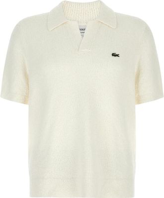 Lacoste Homme, Tops, Blanc, Taille: XL Polo en maille bouclette coupe classique