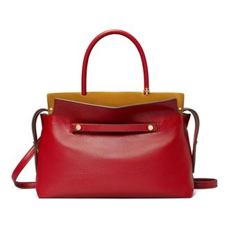 Tory Burch Mercer Satchel mit Struktur - - Bags - Damen - Rot - ONE SIZE