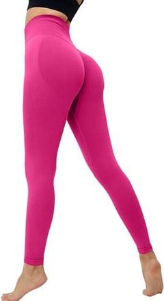Generic Legging de sport taille haute sans couture pour femme, legging dentra&icirc;nement textur&eacute; sculptant avec soutien de compression, respirant &agrave; s&eacute;chage rapide