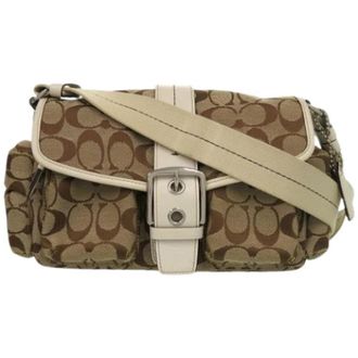 Coach Pre-owned Canvas Schultertasche - - Pre-owned - Damen - Beige - ONE SIZE