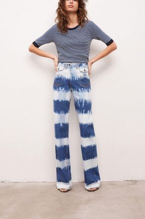 Gerard Darel Jean large &agrave; imprim&eacute; tie & - ANNA - Jeans