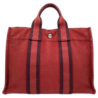 Herm&egrave;s Pre-owned Baumwolltasche - - Pre-owned - Damen - Rot - ONE SIZE