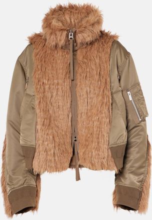 sacai Jacke mit Faux Fur