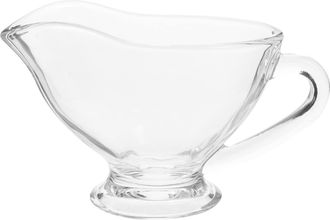 BESTONZON Glas Sauciere 170ml Saucenkrug Mit Griff Spender Für Soßen Milch Und Salatdressing Glas Für Küche Und Tischdekoration